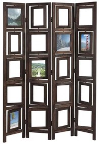 Paraván s fotografickými okny Dekorhome Hnědá