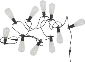 Venkovní světelný řetěz s 10 LED žárovkami Vintage - bílá teplá - 3m / 9W