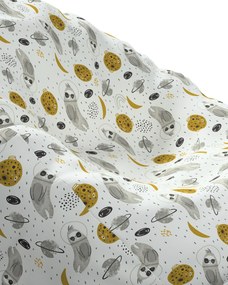 Sedací vak barva bílá látka vzorované