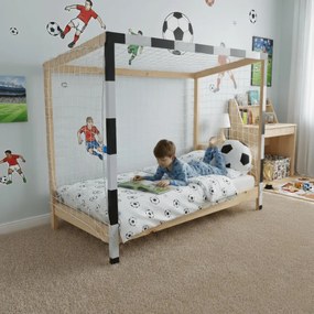 Montessori postel, přírodní/bílá/černá, 90x200, FUTAL Kondela 0000396832
