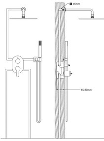 vidaXL Marketos Sprchový systém nerezová ocel 201 stříbrná