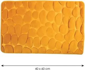 MSV PEBBLES koupelnová předložka 40 x 60 cm žlutá / PU pěna / protiskl