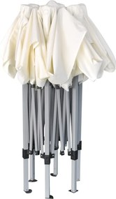 Nůžkový altán 3,6x3,1m krémově bílý se stěnami