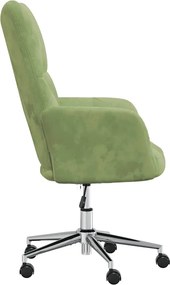 Relaxační křeslo světle zelené samet 328164
