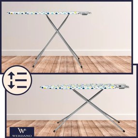 Žehlicí prkno s opěrkou na žehličku Bavlněný potah 120 x 38 cm