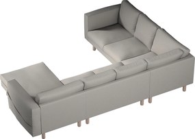 Potah na pohovku IKEA Norsborg rohová, 5-místná se šezlongem barva šedá látka pletený vzor