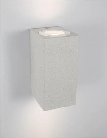 NV 9790551 Venkovní nástěnné svítidlo FUENTO bílý pískovec skleněný difuzor GU10 2x7W IP65 100-240V bez žárovky světlo nahoru a dolů - NOVA LUCE