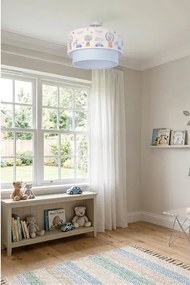 Brilagi-LED Dětský přisazený lustr BOBO 1xE27/60W/230V pr.40cm krém./modrá/medv.