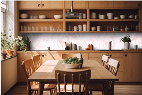 DIMEX | Fototapeta do kuchyně Světle růžová mramorová textura KI-420-276 | 420 x 60 cm | růžová