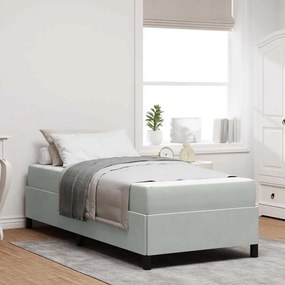 Rám postele Světle šedá 90 x 190 cm textil 3399030