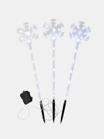 Sinsay - Sada zapichovacích LED zahradních světel s motivem hvězdičky 3 pack - krémová