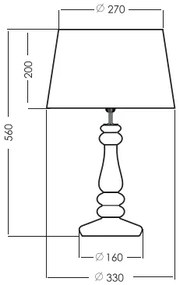 Stolní lampa 4Concepts PETIT TRIANON Platinum L051161248