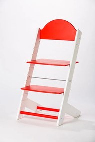 Lucas Wood Style rostoucí židle MIXLE -  bílá/červená rostoucí židle MIXLE: Medvídek