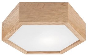 Lamkur Stropní svítidlo OAK HEX 1xE27/60W/230V pr. 32 cm dub LA42657