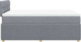 Box spring postel s matrací světle šedá 120x190 cm textil 3287402