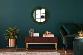 Kulaté dekorativní zrcadlo Abstraktní list fi 60 cm