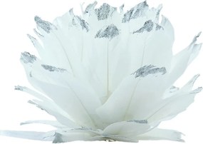 Vánoční ozdoba z peříček, 12 cm, bílá, peří