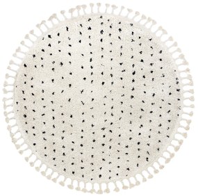 Dywany Łuszczów Kusový koberec Berber Syla B752 dots cream kruh - 120x120 (průměr) kruh cm