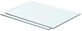 Policové desky 2 ks sklo čiré 50 x 30 cm 3051561