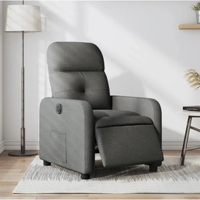 Elektrické polohovací křeslo tmavě šedé textil 3206778