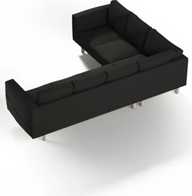 Potah na pohovku IKEA Norsborg rohová 5-místná barva černá látka pletený vzor