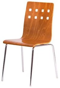 Dřevěná jídelní židle Nela Chrome, třešeň