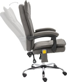 Masážní kancelářská židle šedá textil 20372