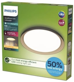 Philips - LED Stmívatelné stropní svítidlo PEBBLO LED/10W/230V 2700K černá