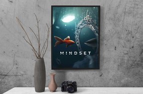 Pixada Mindset - motivační obraz Velikost: B2 - 50x70 cm, Volba rámu: s černým rámem