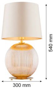 Argon 8535 - Stolní lampa HAMILTON 1xE27/15W/230V krémová/béžová