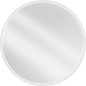 Mexen Loft, kulaté koupelnové zrcadlo 100 cm, barva rámu bílá, 9850-100-100-000-20