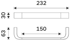 Nimco Držák na ručníky, 23 cm NKC 30060-90