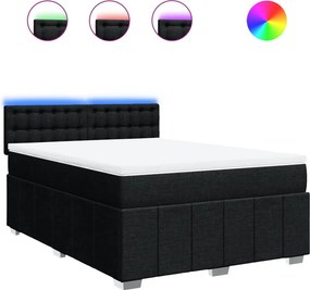 Box spring postel s matrací černá 160x200 cm textil 3289435