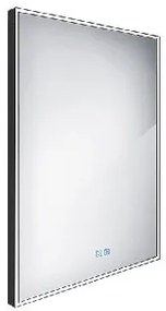 Nimco Zrcadla - Zrcadlo s LED osvětlením, 60x80 cm, dotykový senzor, černá ZPC 13002VX-90