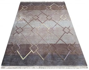 Moderní kusový koberec protiskluzový Hypnotik 06 hnědý Rozměr: 160x230 cm