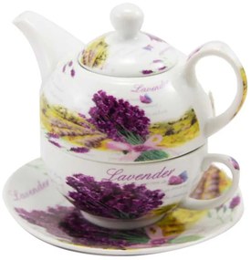Home Elements čajový set Levandule třídílný 0,34 l + 0,4 l