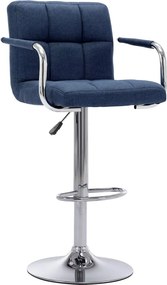 Barové židle 2 ks modré textil 283423