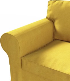 Potah na křeslo IKEA Ektorp barva žlutá látka pletený vzor