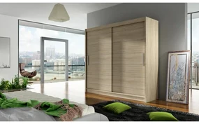 Skříň London I 180, Barva: sonoma, Osvětlení: bez osvětlení