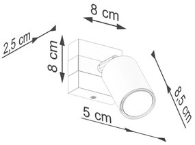 Sollux SL.1343 - Nástěnné bodové svítidlo FAGER 1xGU10/10W/230V černá