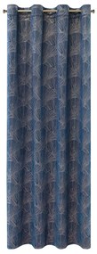 ZATEMŇOVACÍ ZÁVĚS NA KROUŽCÍCH PIERRE CARDIN GOYA 140X250 CM NÁMOŘNICKÁ MODRÁ