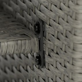 Zahradní sedací souprava AZS-A1523 GREY, polyratan, šedá (114 x 63) cm