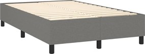 vidaXL Box spring postel s matrací 120x200 cm textil [3141762] Barva: Tmavě šedá