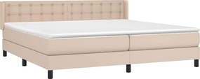 Box spring postel s matrací cappuccino 200 x 200 cm umělá kůže 3130804