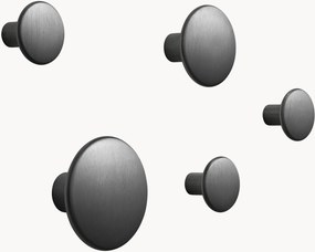 Sada nástěnných háčků z hliníku Dots, 5 dílů