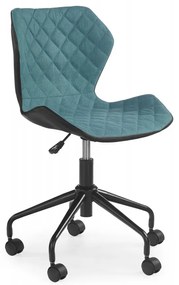 HALMAR Kancelářská židle Dorie tyrkysová/černá