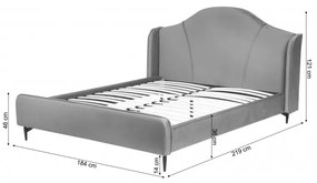Čalouněná postel Sunrest 160x200 šedá