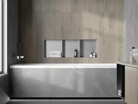 Mexen X-Wall-NR nástěnná police bez límce s polici 90 x 30 cm, inox - 1911903010S