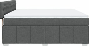 Box spring postel s matrací tmavě šedá 180x200 cm textil 3289455