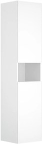 Keuco Stageline - Vysoká skříňka, 400x1800x360 mm, 2 dvířka, panty vpravo, bílá 32831300002
